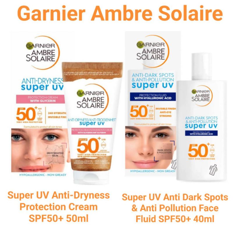 Garnier Ambre Solaire Super UV Anti-Dryness Protection Cream/Anti-Dark ...