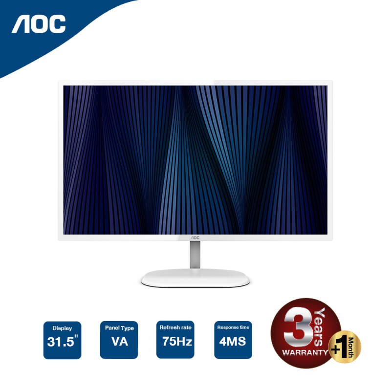 MONITOR (จอมอนิเตอร์) AOC Q32V3S/WS/67 31.5" (VA 2K 75Hz) Warranty 3 ...