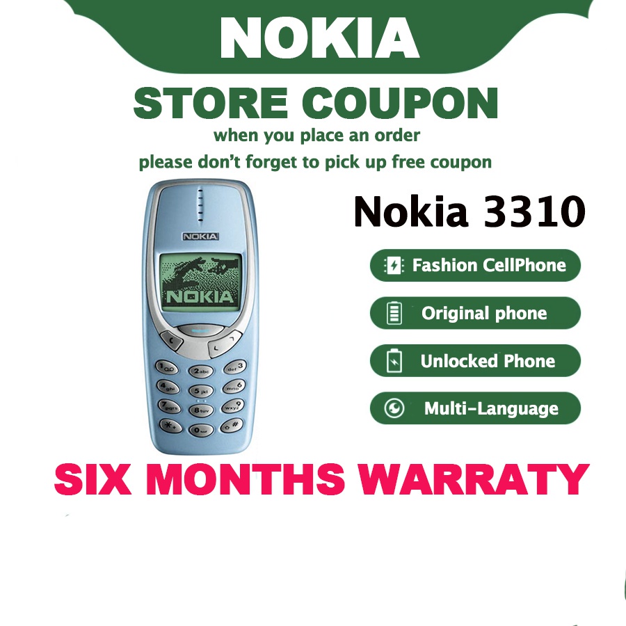 ปลดล็อคโทรศัพท์มือถือ Nokia 3310 Phone 2G GSM | Shopee Thailand