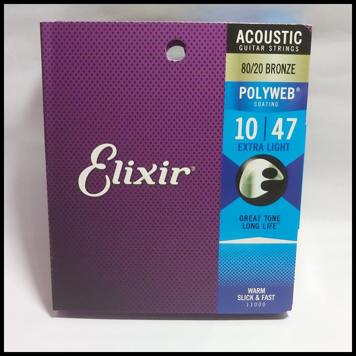 สายกีตาร์อะคูสติก Elixir Polyweb Bronze 10-47 ของแท้ | Shopee Thailand