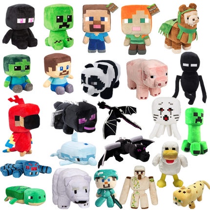 ตุ๊กตายัดไส้ Minecraft Creeper JJ Zombie Enderman Steve Spider เหมาะกับ ...