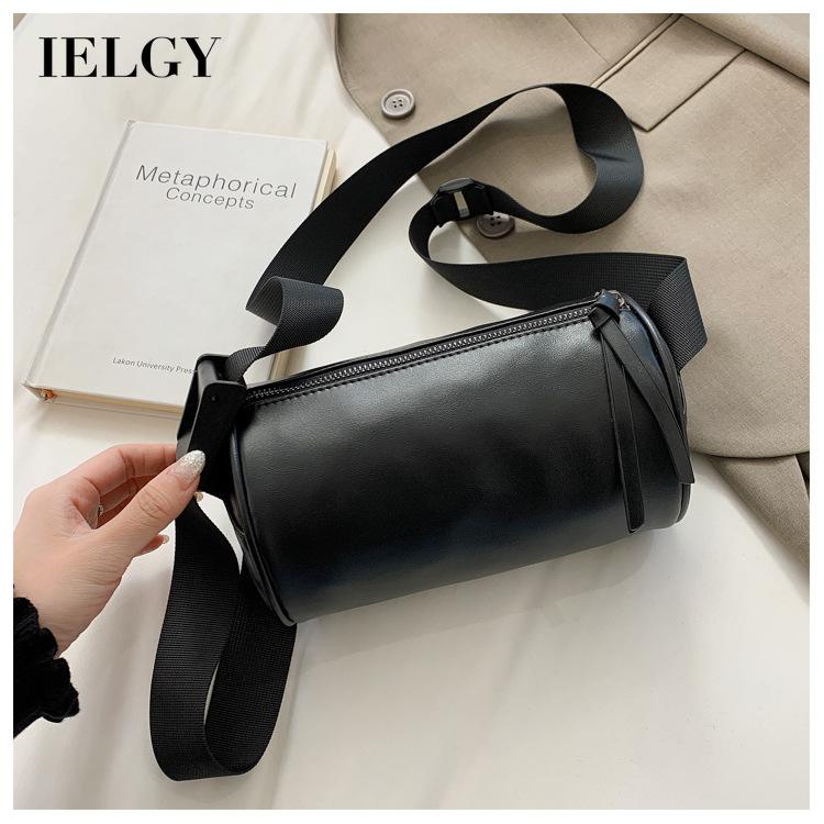 IELGY Casual soft leather men's and women's street shoulder dimple bag ...