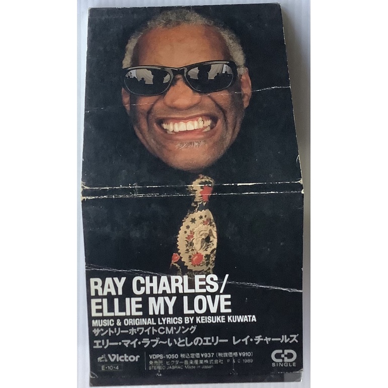 Mini CD มินิซีดีเพลงขนาด 3นิ้ว Ray Charles Ellie My Love 2 Tracks Single Made in Japan ลิขสิทธิ์ ...