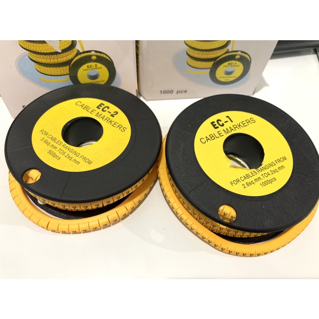 New วายมาร์คเกอร์ Wire Marker EC-1 | EC-2 มีทั้งตัวเลขและตัวอักษร #M001 ...