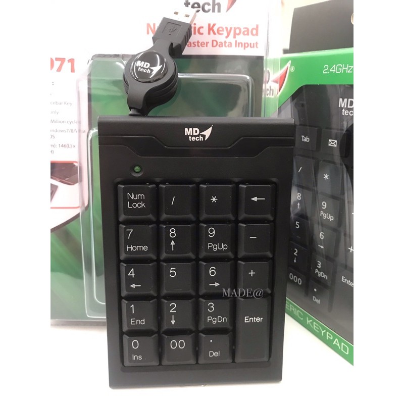 MD-Tech คีย์บอร์ด Numeric KEYPAD เก็บสาย รุ่น PT971 | Shopee Thailand