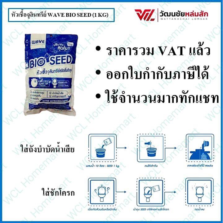 WAVE SEED หัวเชื้อจุลินทรีย์เวฟ ขนาดบรรจุ 1 กก. WAVE BIO SEED (1 KG ...