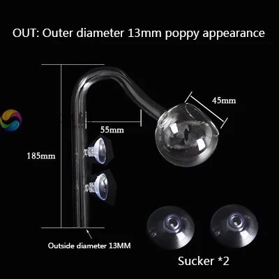 (ขายถูก) Glass Lilly Pipe outflow แก้ว 12mm 16mm เอ้าโฟลแก้ว เอ้าโฟล ...