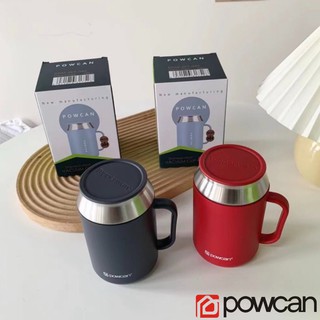 Powcan stainless steel mug แก้วน้ำสแตนเลสหูจับ | Shopee Thailand