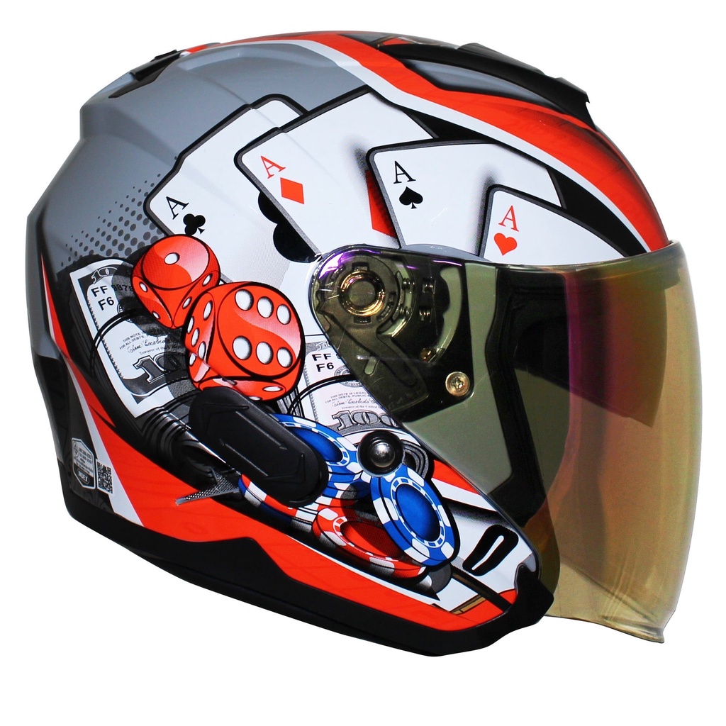 หมวกกันน็อค ID HELMET รุ่น VENOM LIMITED แว่น2ชั้น | Shopee Thailand