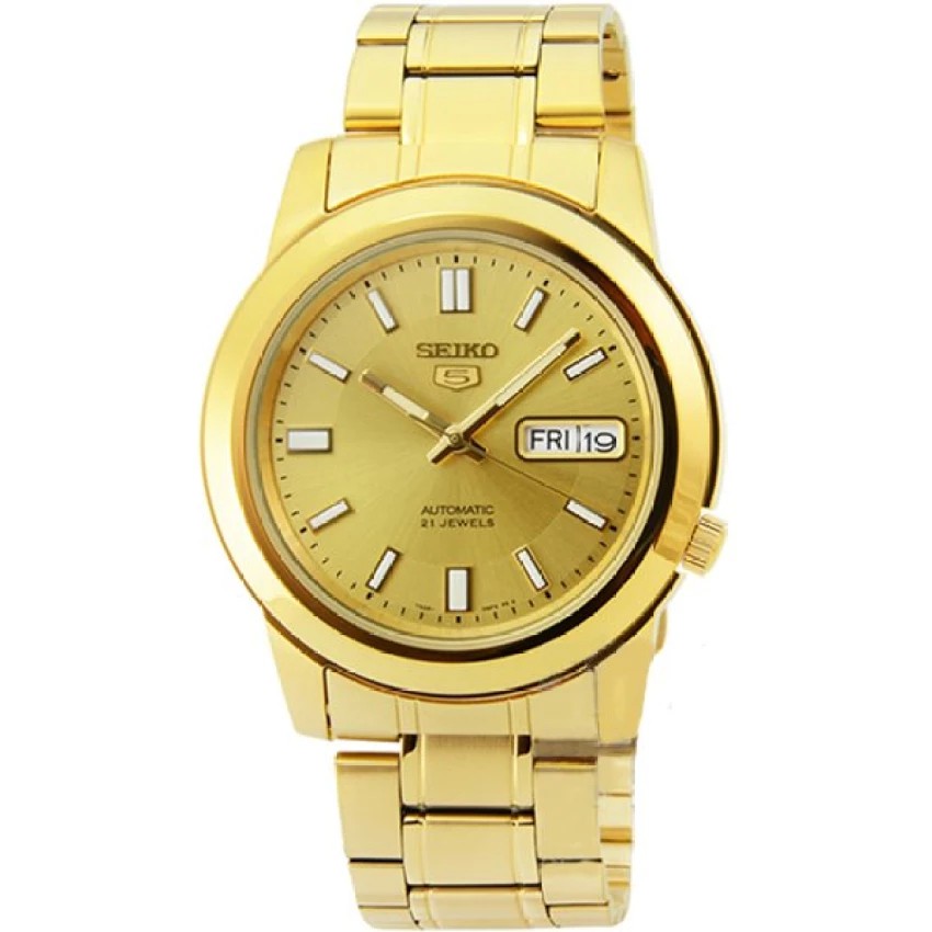 SEIKO 5 Automatic Men's Watch Stainless Strap รุ่น SNKK20K1 - สีทอง ...