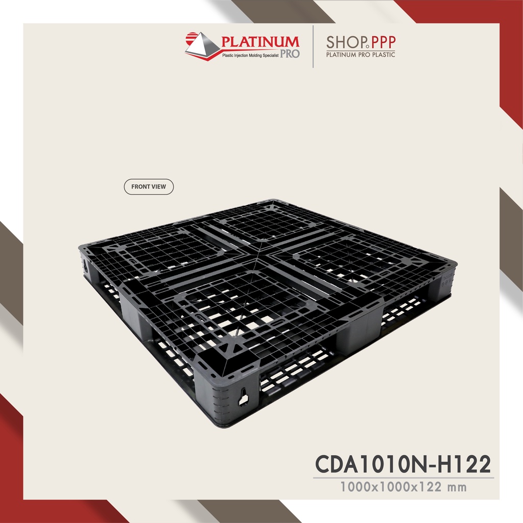 (สินค้ามือ 1) พาเลทพลาสติก / PALLET : CDA1010N-H122 1000*1000*122 MM ...