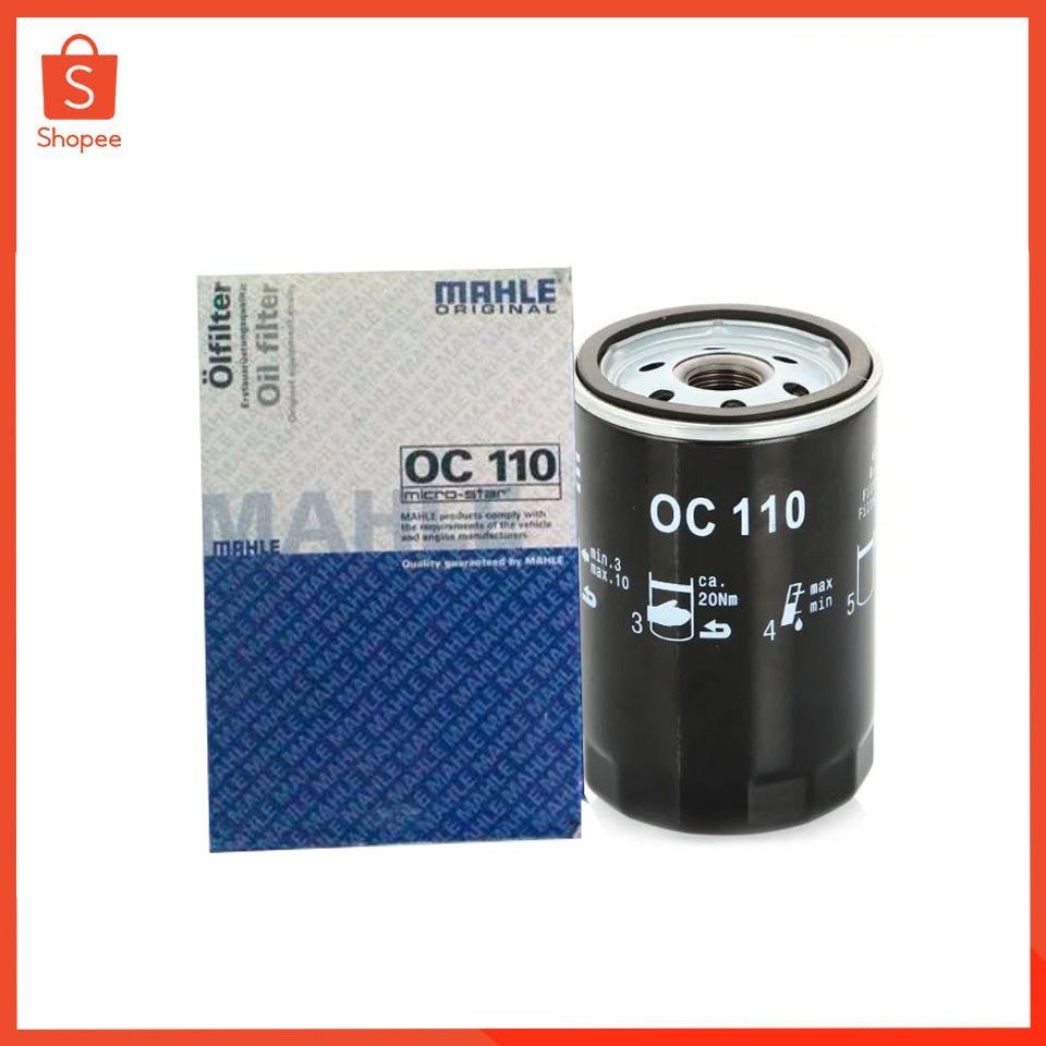 BENZ กรองน้ำมันเครื่อง เครื่อง M102 M103 รุ่น W201 W124 W126 เบอร์ 102 184 05 01 ยี่ห้อ MAHLE ...