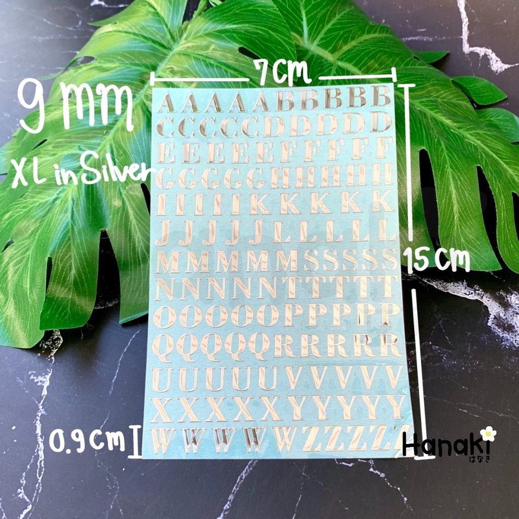 【พร้อมส่ง】สติกเกอร์ตัวอักษร แบบ Metal สีทอง สีเงิน สีโรสโกลด์ Alphabet