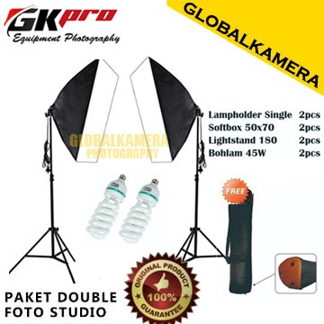 Gkpro Studio ชุดโคมไฟซอฟท์บ็อกซ์ แบบคู่ | Shopee Thailand