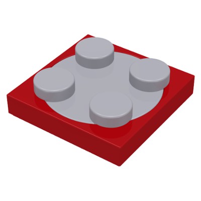 Lego plate part No.3680c02 Turntable 2 x 2 Plate-Base with Light Bluish ...