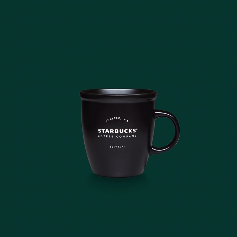 ⭐️Starbucks Classic Collection⭐️Black Matte Vintage Logo Mug | Shopee ...