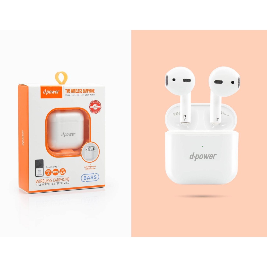 d-power หูฟัง หูฟังไร้สาย TWS WIRELESS EARPHONE รุ่น BT12 รองรับบลูทูธ ...