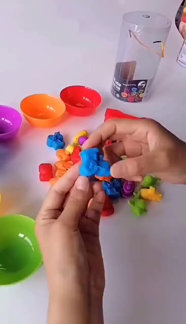 Rainbow Sorting Bear Montessori ฝึกสมอง คีบ แยกสี ของเล่นเสริมพัฒนาการ ...