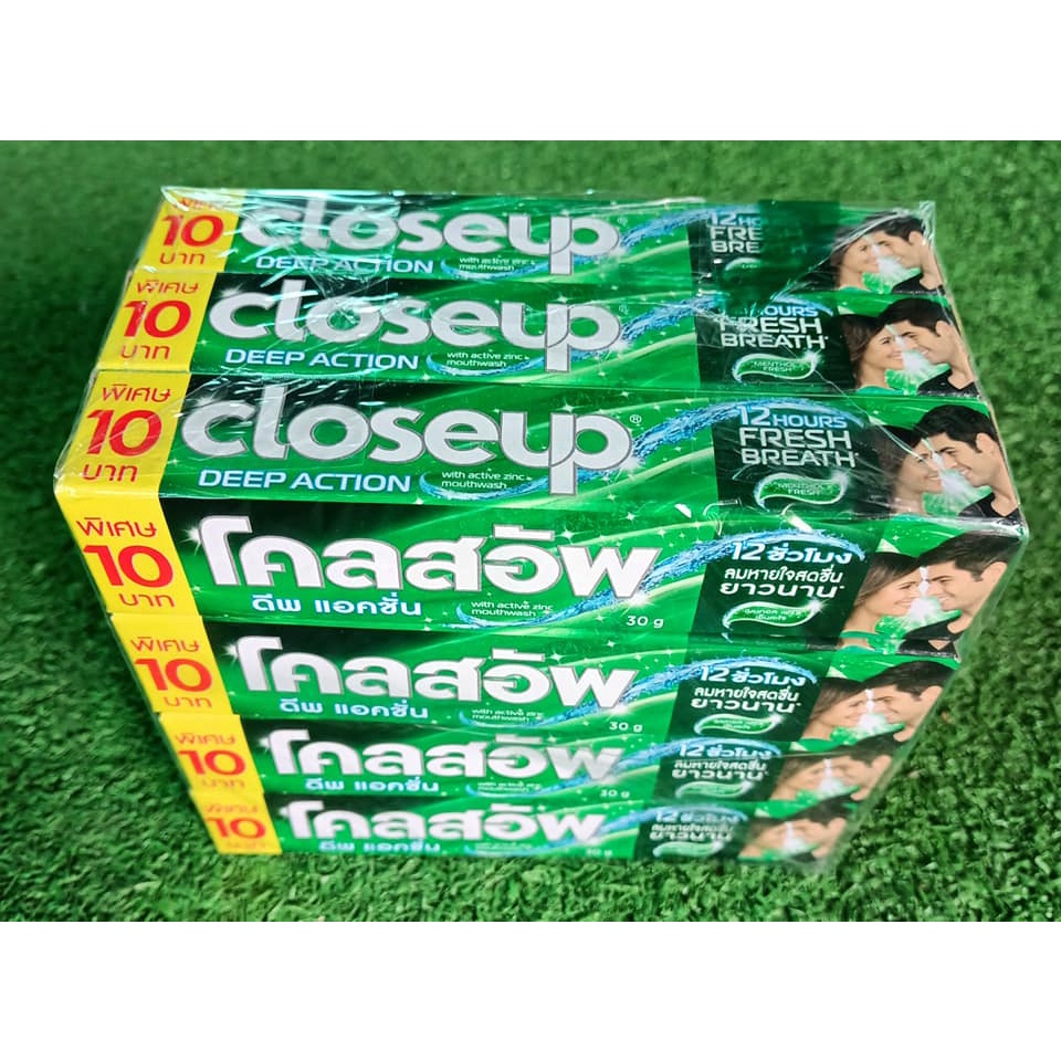CLOSE UP โคลสอัพ ดีฟแอคชั่น ยาสีฟัน สูตรเมนทอล แฟลช 30กรัม แพ็ค12หลอด ...