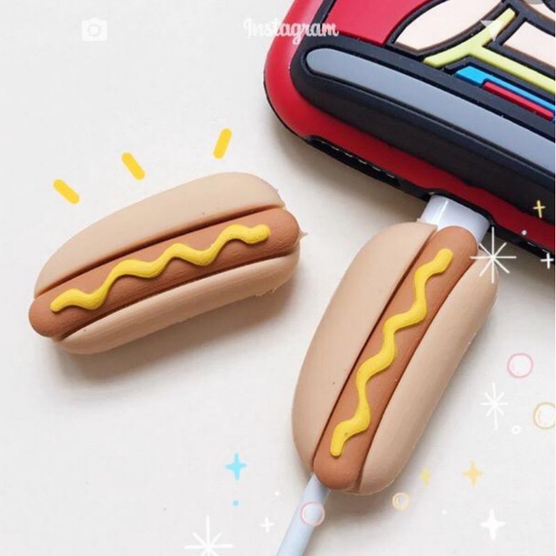 Supercase🧸Food Cable bite Cable protector ตัวกันหัก ลายขนม ลายอาหาร | Shopee Thailand