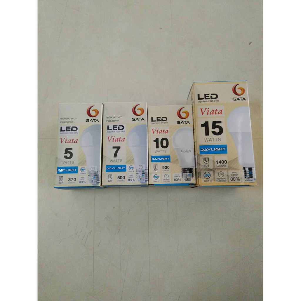 GATA LED BULB หลอดไฟ LED 5w,7w,10w,15w ขั้ว E27 แสงขาว | Shopee Thailand