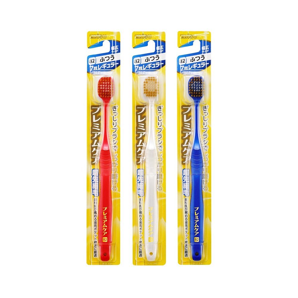 แปรงสีฟันญี่ปุ่น เอบิซู Ebisu Premium Care Toothbrush 7 Line 48 Holes ...