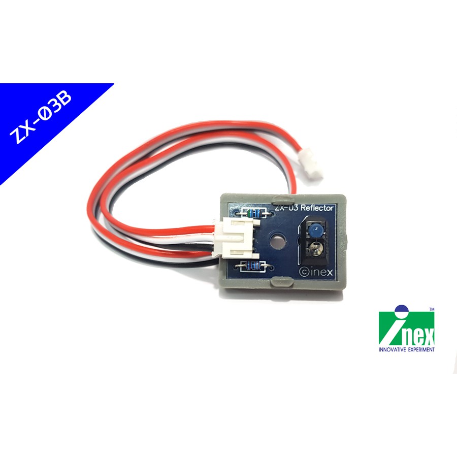 INEX ZX-03B แผงวงจรตรวจจับแสงสีน้ำเงินสะท้อน/IR/infrared sensor/อินฟราเรด/ตรวจจับเส้น/Line ...