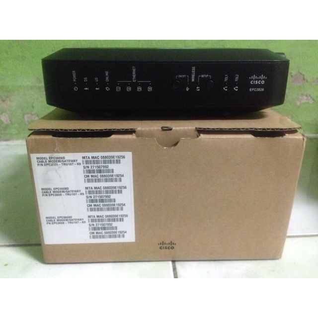 Cisco EPC3928 Supports 5 GHz frequency,Supports 2.4 GHz frequency ...