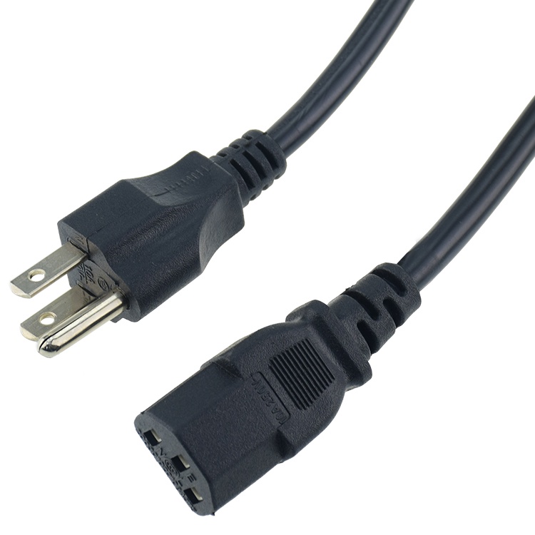 สาย AC Power ยาว 3 เมตร Ac 3 Pin Plug Us 3 Pin Power Cord Extension ...