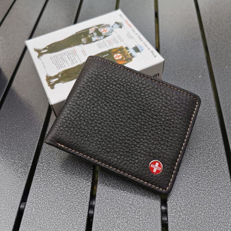 กระเป๋าสตางค์ หนังวัว แบรนด์แท้ TOUGH 100% งานสวยดูดี พร้อมกล่องแบรนด์ ...