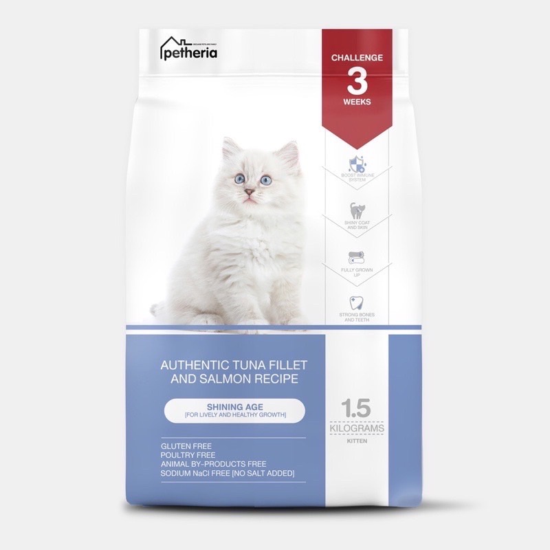 (พร้อมส่ง)petheria Innovation Cat Food สำหรับลูกแมวหย่านม Gluten-free ...