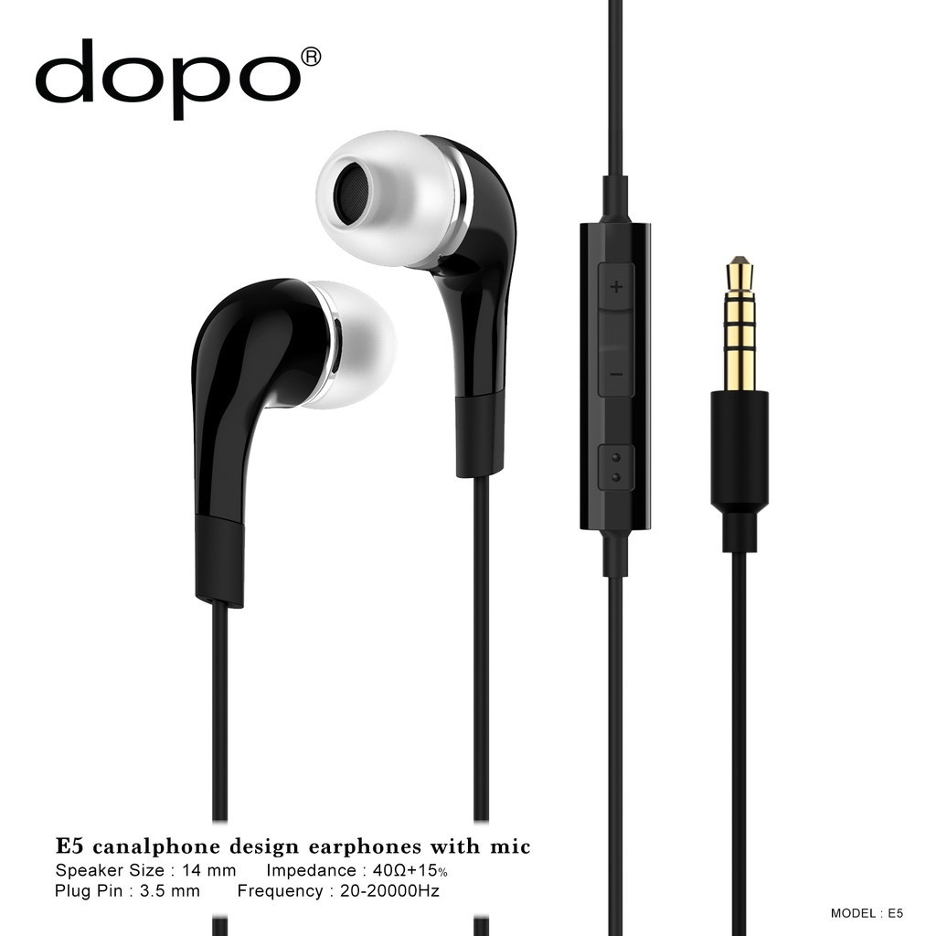 E5 (White) canalphone design earphones with mic หูฟังพร้อมไมค์ รองรับ ...