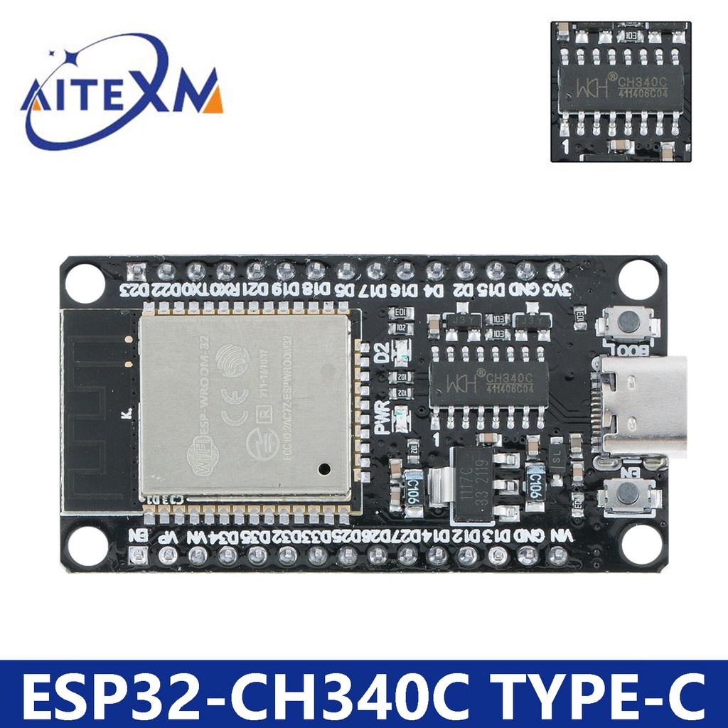 บอร์ดไมโครคอนโทรลเลอร์ ESP32 TYPE-C USB CH340C WiFi และบลูทูธ ใช้ ...