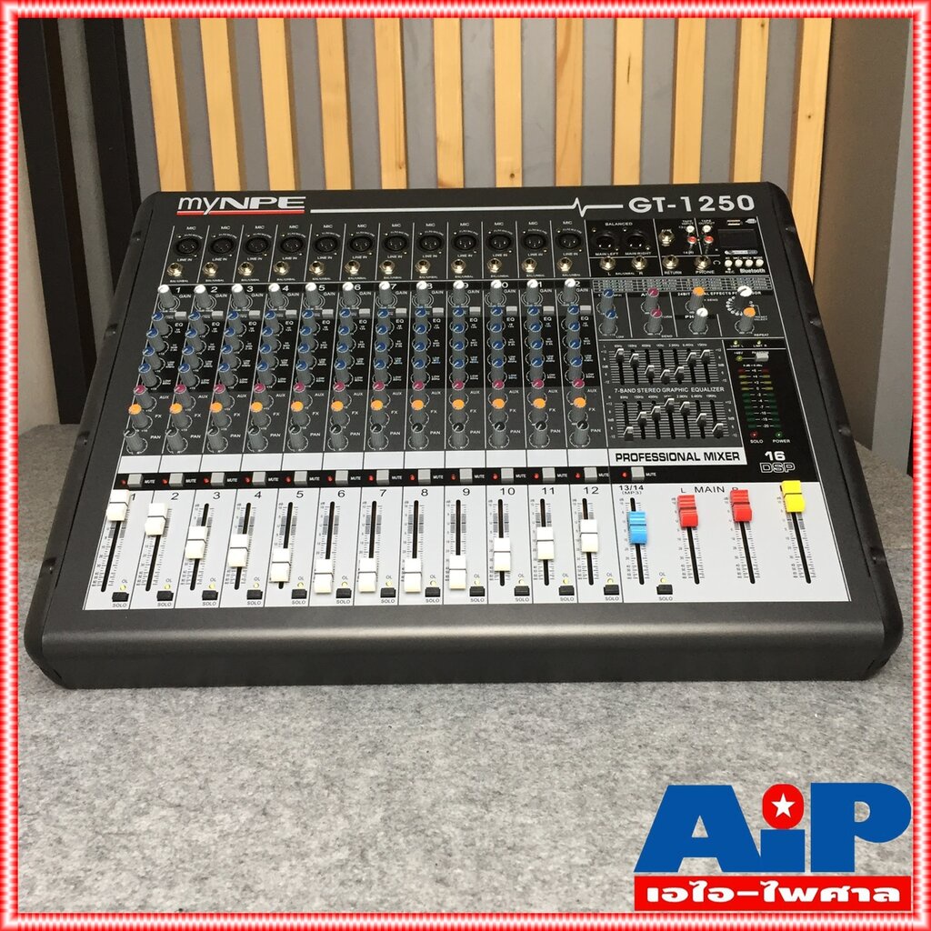 MYNPE GT-1250 POWER MIXER12mono 500W มิกเซอร์ GT1250 POWERMIX เพาเวอร์ ...