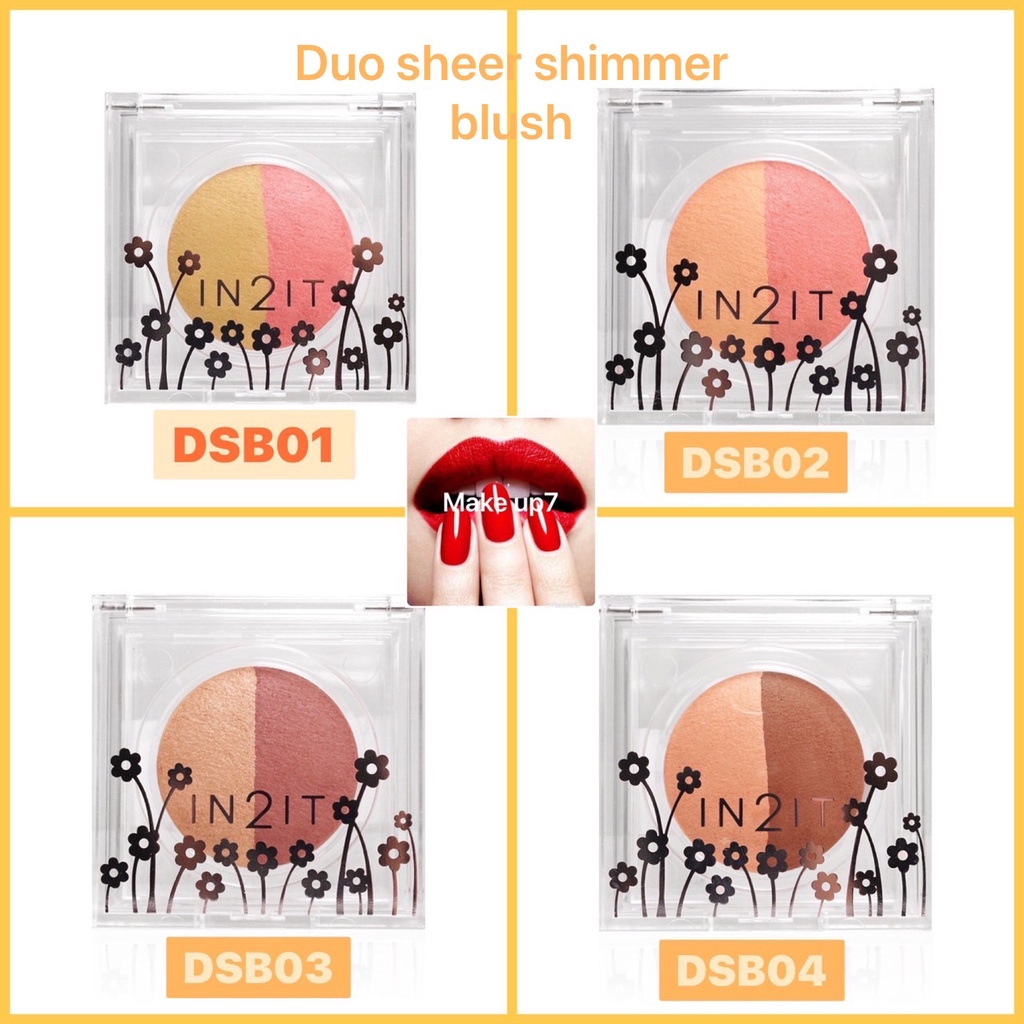 IN2IT Duo Sheer Shimmer Blush อินทูอิท ดูโอ เชียร์ ซิมเมอร์ บลัช (DSB ...