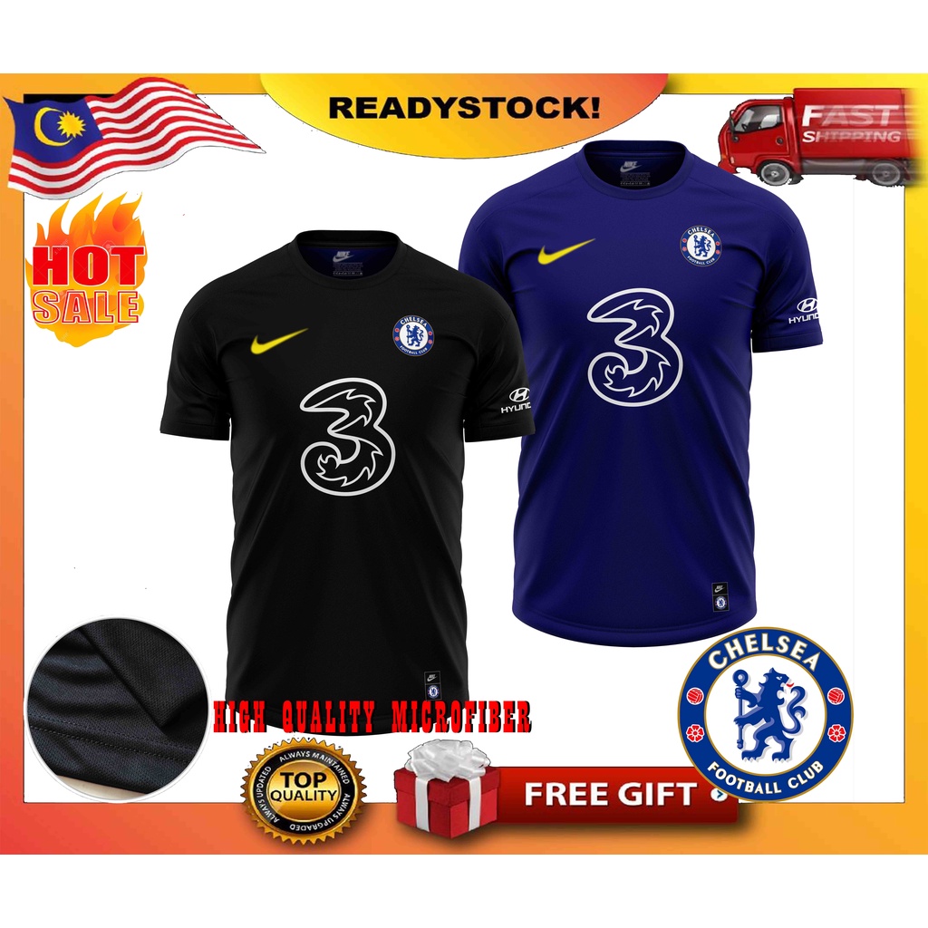 เสื้อยืดไมโครไฟเบอร์ พิมพ์ลายกราฟฟิคทีม Chelsea FC Baju Jersey 2022 ...