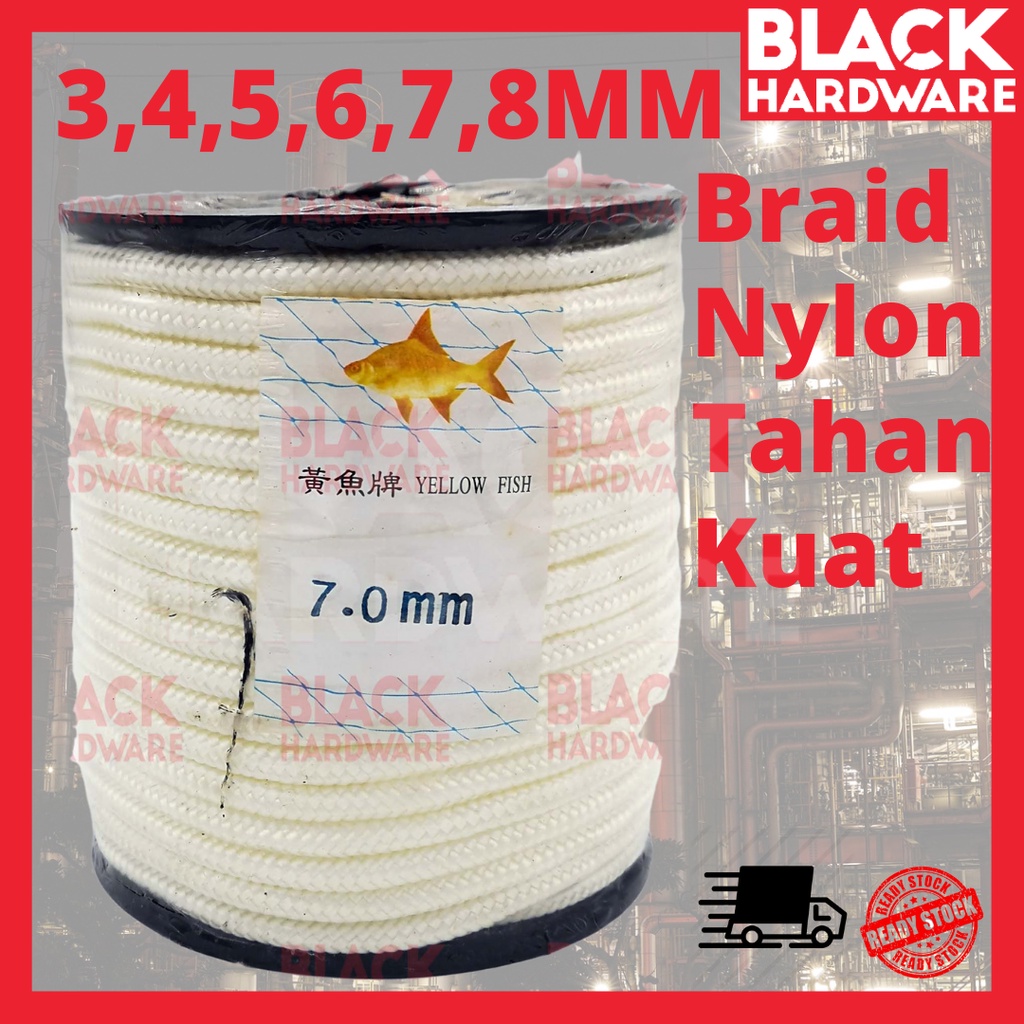 สีดําฮาร์ดแวร์ Tali Safety Camping เต็นท์ตกปลาปีนเขากลางแจ้งไนลอน Braid ...