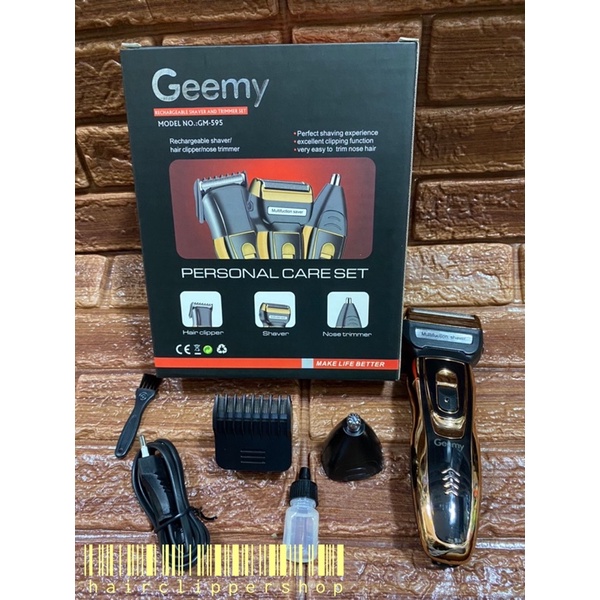 ปัตตาเลี่ยนตัดผมเเละโกนหนวด 3 in 1 Geemy รุ่น GM-595 | Shopee Thailand