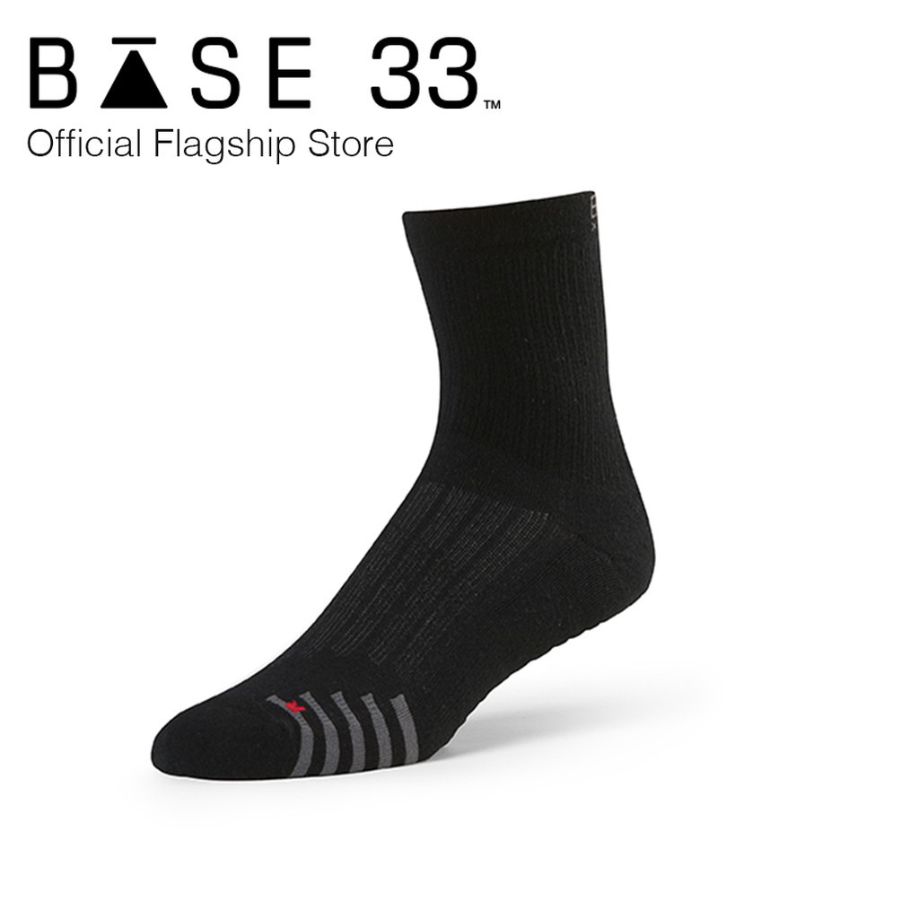 Base33 เบส33 Core ถุงเท้ากีฬาระดับครึ่งแข้ง รุ่น Crew | Shopee Thailand