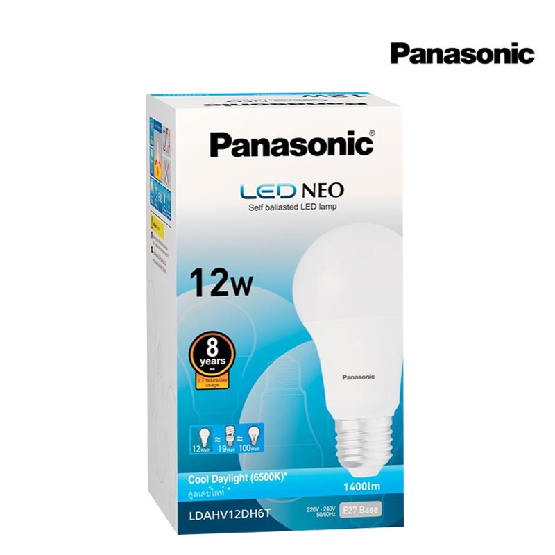 Panasonic LED NEO Bulb หลอดไฟแอลอีดี รุ่น NEO ขั้ว E27 แสงขาวและแสงวอร ...