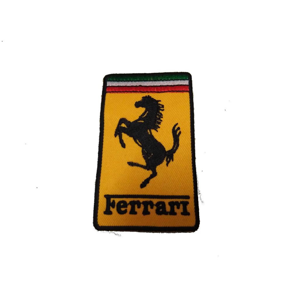 (รีด/เย็บได้) Ferrari ป้ายติดเสื้อ logo Embroidered Sew Iron On Patches ...