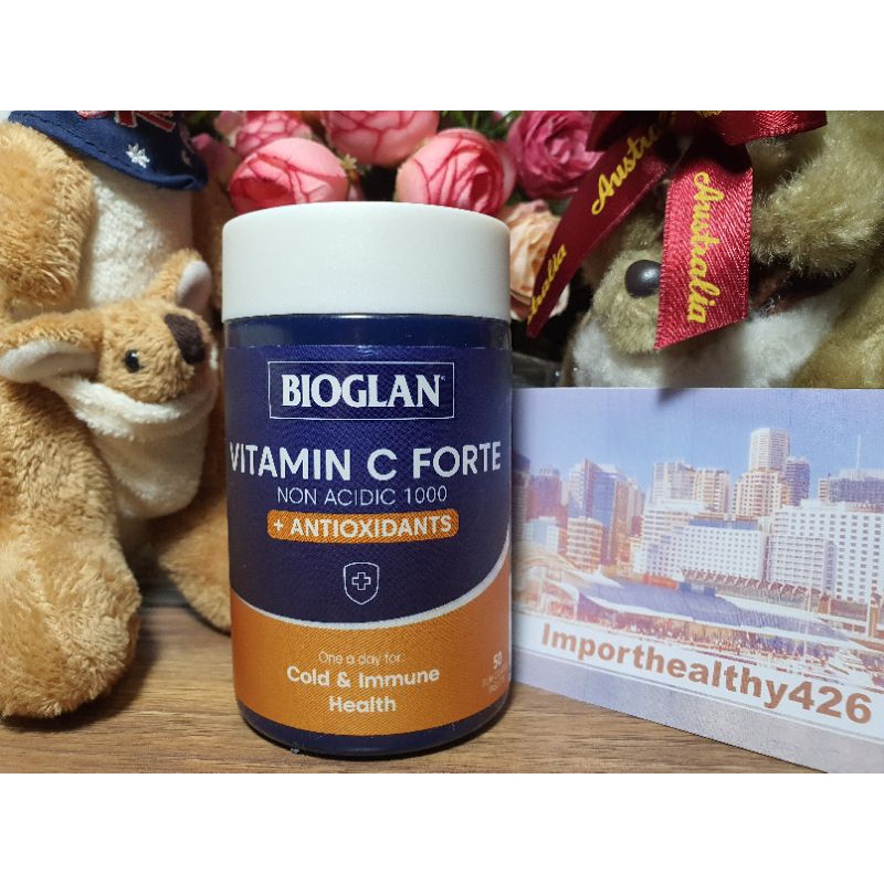 Bioglan Vitamin C Forte 1000mg วิตามินซี จำนวน 50 เม็ด เสริมสร้าง ...