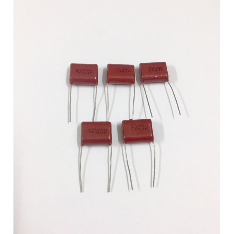 10ชิ้น 0.56UF 250V 564J=560NF ขาห่าง15mm. ไม่ล่าคาปาซิเตอร์ capacitor ...
