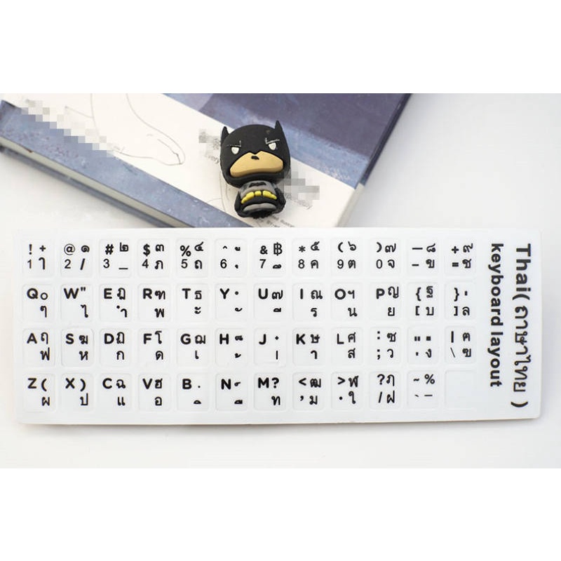 Sticker Keyboard Thai / English แบบ3M สติกเกอร์ ภาษาไทย-อังกฤษสำหรับติด ...