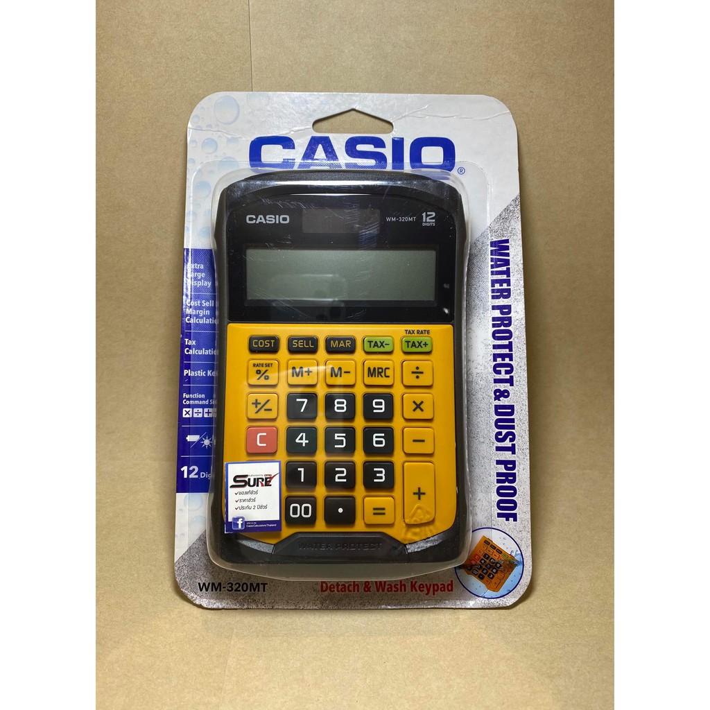 เครื่องคิดเลขกันน้ำ Casio WM-320MT / WD-320MT / WD-220MS ของแท้100% รับประกัน 2 ปี | Shopee Thailand