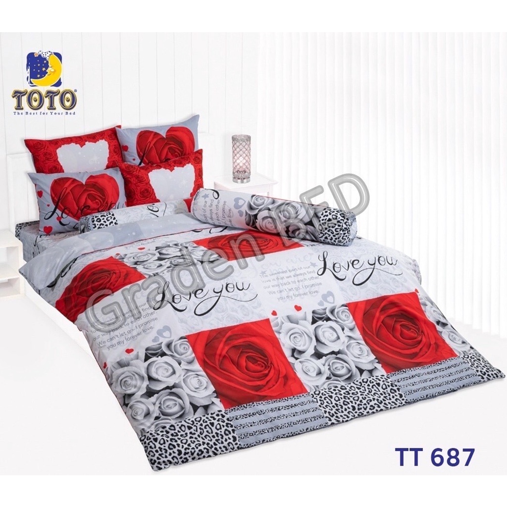 TOTO ผ้าปูที่นอน (ไม่รวมผ้านวม) 6ฟุต 5ฟุต 3.5ฟุต โตโต้ TT.561 TT666 ...