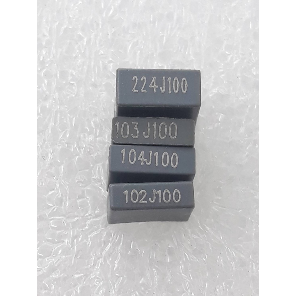 10ชิ้น102/103/104J100v 5% POLYESTER FILM BOX ตัวเก็บประจุพลาสติก 5 ...