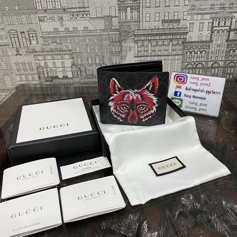 New!! Gucci wolf wallet men ของใหม่ | Shopee Thailand