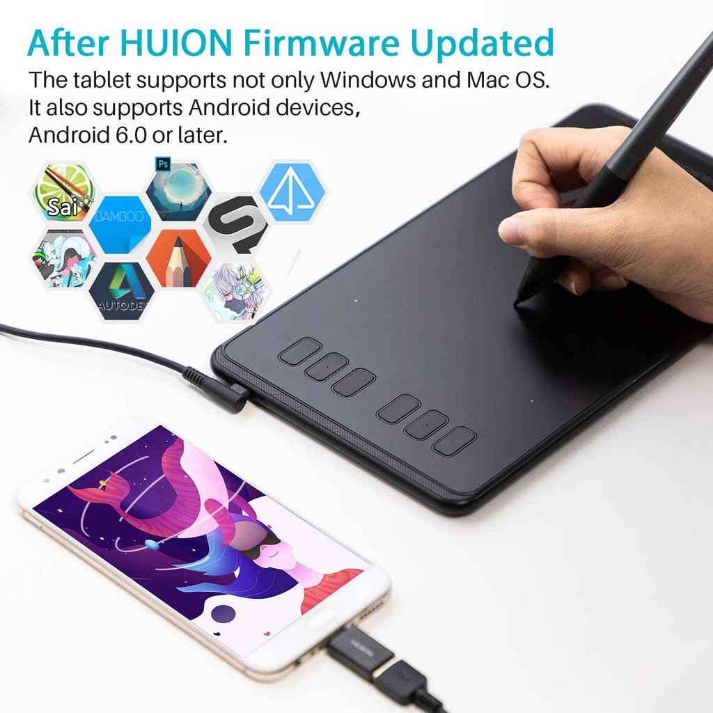 Huion Inspiron H640P แท็บเล็ตวาดภาพกราฟิก สไตลัส ไร้แบตเตอรี่ | Shopee ...