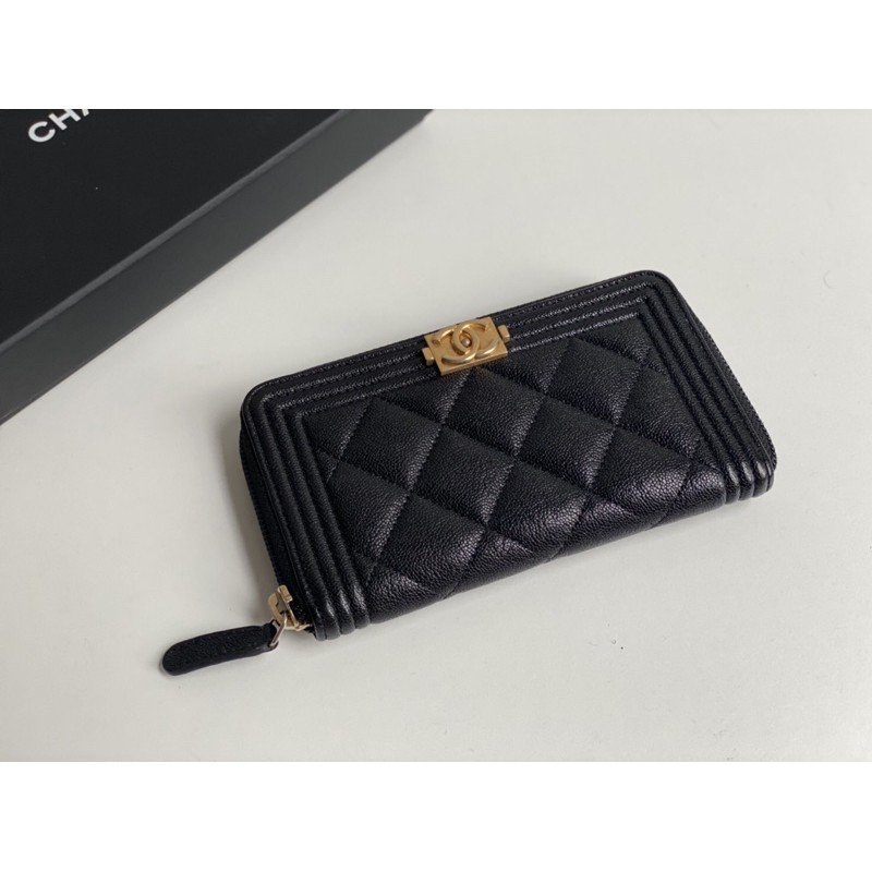 Chanel.boy.zippy.medium.wallet.holo26 | Shopee Thailand